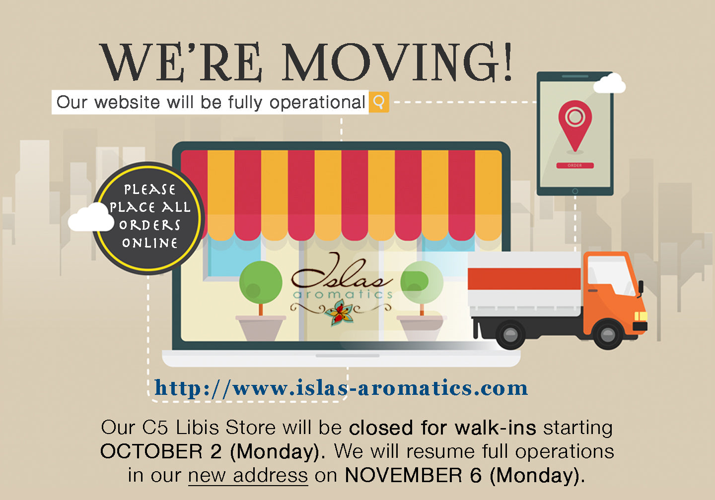 Our C5 Libis Store is Closing on October! – Islas Aromatics